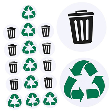 SOESFOUFU 1 Set Self Adhesive Recycling Stickers Recycle Stickers Trash ...