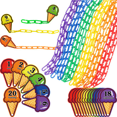 RAINBOW TOYFROG Chain Link Math Manipulatives - 240 C-Clip Chain Links ...