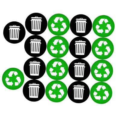 Alipis 1 Set self Adhesive Recycling Stickers Trash Sorting Label ...