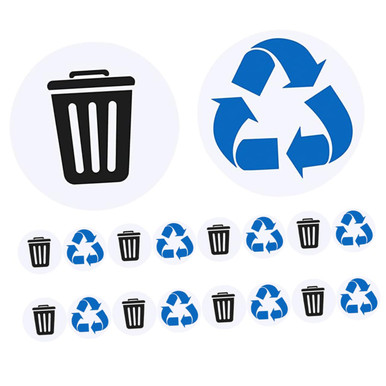Cabilock 1 Set Self Adhesive Recycling Stickers Recycle Kitchen Sticker ...