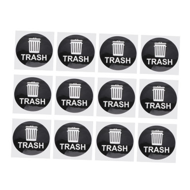 Tofficu 12pcs Signs Trash Can Stickers Alphabet Stickers Compost Trash ...