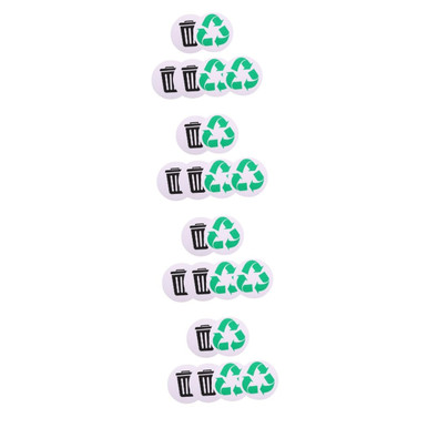Unomor 24 Pcs Garbage Sorting Stickers Trash Can with Recycling Bin ...