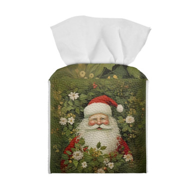 Zanxiantu Christmas Santa Claus Leather Tissue Box Cover Square Tissues ...