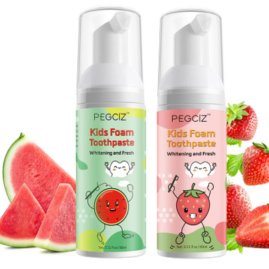 Foam Toothpaste Kids,Foaming Toothpaste Kids for U Shape Toothbrush,Natural Formula Toothpaste ...