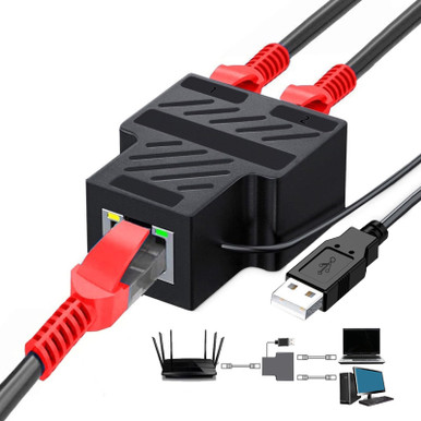 Ethernet Splitter 1 to 2, Router Splitter, LAN Splitter High Speed ...