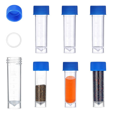 20PCS Conical Centrifuge Tubes, 5ML Graduated Test Tubes with Scew Cap ...
