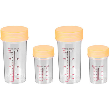 NUOBESTY 4 Pcs Set Sample Tube Plastic Graduated Clear Sample Test ...