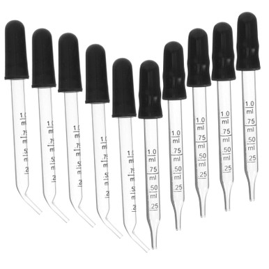 FUNOMOCYA 20 Pcs Glass Graduated Dropper Lab Eye Dropper Medicine ...