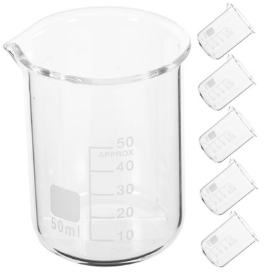 Operitacx 6pcs Tool Measuring Cups Lab Beakers Small Measuring Cup ...