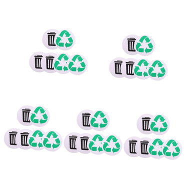 TEHAUX 30 Pcs Garbage Sorting Stickers Recycle Sticker Recycle Sign for ...