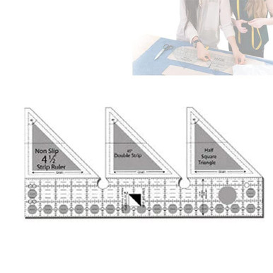 45/60/90 Degree Double Strip Ruler, Double Strip Quilting Ruler ...