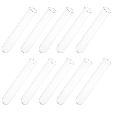 TEHAUX 10pcs Crimp Test Tube Chemistry Test Tube Liquid Test Tube Test ...