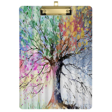 Colorful Rainbow Tree of Life Clipboard Office School Nursing Acrylic ...