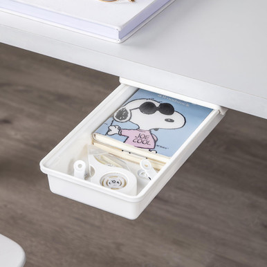 BIOPRONEXT Self Adhesive Under Desk Drawer Slide Out - Hidden Under ...