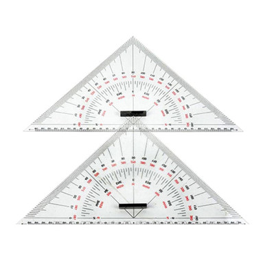 2Pcs Geometry Rulers Protractor 300mm Triangle Ruler for Teaching ...