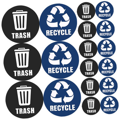 Parliky 1 Set Self Adhesive Recycling Stickers Recycle Symbol Sticker ...