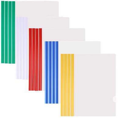 20-Pack A4 Clear Report Covers with Sliding Bars,75 Sheet Capacity,10mm ...