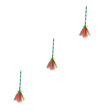 Healeved 3pcs Witch Broom Plastic Broom Props Plastic Witch Yarn Broom ...