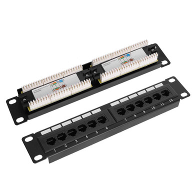 Data Patch Panel, Ethernet Network Data Patch Panel UTP CAT6A 12Port ...