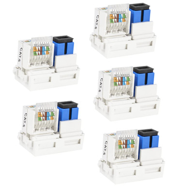 Wumedy RJ45 CAT6 Keystone Jack Slim Profile UTP Female Ethernet ...