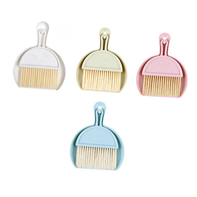 SOLUSTRE 4 Sets Desktop Fan Broom Pan and Brush Hand Broom and Shovel ...