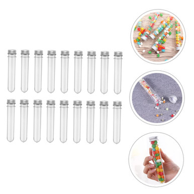 18pcs Pet Test Tube Glass Vials Glass Test Tubes Empty Lotion Tubes ...