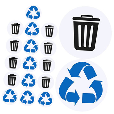 Cabilock 1 Set self Adhesive Recycling Stickers Trash can Outdoor ...