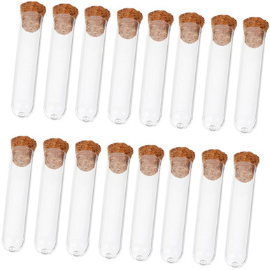 FUOYLOO 50pcs Plastic Test Tube Glass Test Tubes Science Test Tubes ...