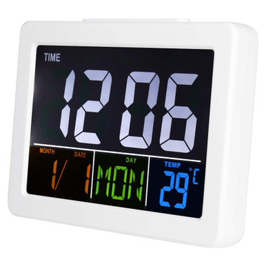 Acouto LCD Digital Alarm Clock Student Large Screen Time Temperature ...