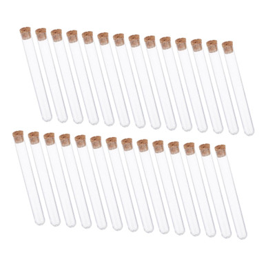 VILLFUL 100pcs Test Tube Plastic Container Liquid Container Tubes with ...