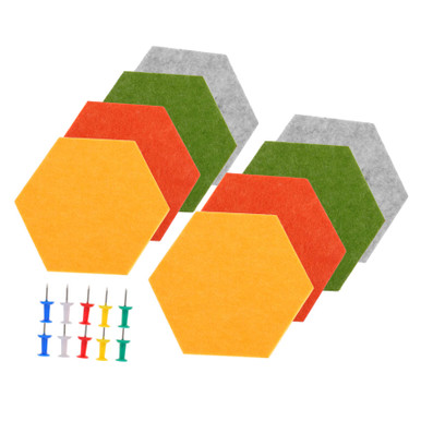 CHILDWEET 8pcs Hexagonal Felt Board Wall Hanging pin Board Wall ...