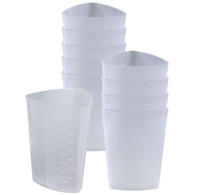 Plastic Graduated Triangular Intake Output Container [10 Pack] 32 Ounce ...