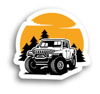 Off Road Adventure Camper Sticker, Mountains Camping Vinyl Decal Travel ...