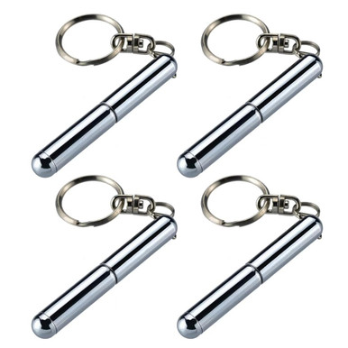 4Pcs Silver Retractable mini pen made of stainless steel Metal Tool Pen ...
