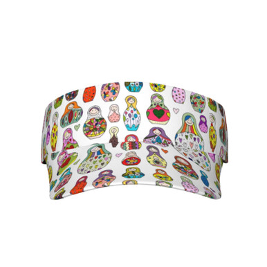 Sports Sun Visor Hats Russian Nesting Dolls Matryoshka Sun Protection ...