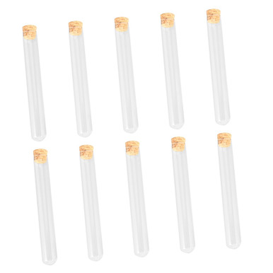 ULTECHNOVO 10pcs Glass Test Tube Transparent Lab Test Tube Experiments ...