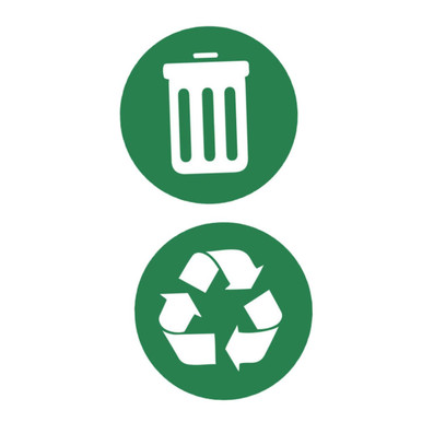 Zerodeko 4 pcs Trash can Stickers Compost Trash can Sticker Labels ...