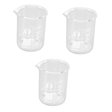 GLEAVI 3pcs Chemistry Equipment Liquid Measuring Cups Beaker for Lab ...