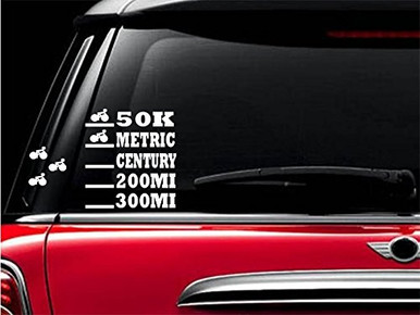 StickerLoaf Brand Cycling Cyclist Resume Decal Sticker 50k METRIC ...
