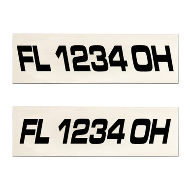 Kayak Boat Watercraft Registration Hull Numbers Vinyl Decal Sticker Set ...