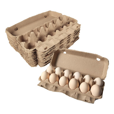 15 Pack Egg Carton Natural Fiber Egg Carrier 12 Pulp Egg Storage ...