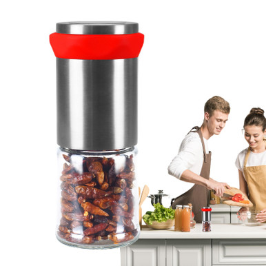 Refillable Pepper Grinder, Stainless Steel Chili Grinder, Manual Pepper ...