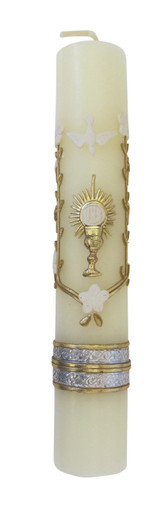 Angelitos de Mexico First Communion Prayer Candle Adorned with The Holy ...