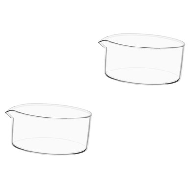STOBAZA 2pcs Glass Crystallization Dish Cell Culture Dishes Lab Petri ...