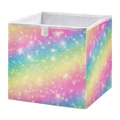 Emelivor Rainbow Galaxy Unicorn Cube Storage Bin Collapsible Storage ...