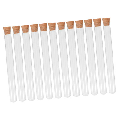 PLAFOPE 12 PCS Glass Tube Small Plastic Bottles Burette 50 Test Tube ...