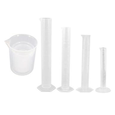 KJHBV 1 Set Graduated Cylinder and Beaker Sets Beakers Plastic Cylinder ...