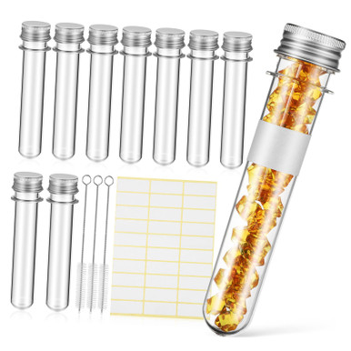 Hemoton 1 Set Clear Bottle Container Aluminum Data line Clear Test Tube ...