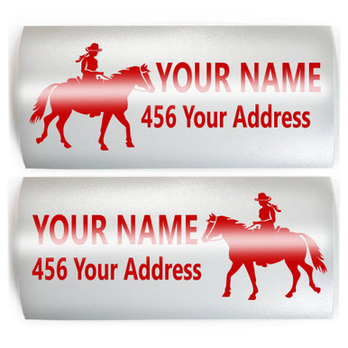 MAILBOX Western Trail Horse Rider Set of 2 Decals - Add Your CUSTOM ...