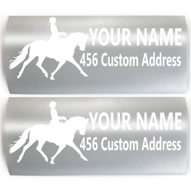 MAILBOX Dressage Horse & Rider Set of 2 Decals - Add Your CUSTOM ...